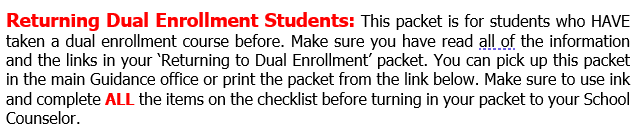 Dual Enrollment at St. Johns River State College (SJRSC) – Guidance